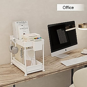 SANHSEHOME 2 Pack Under Sink Organizer Bathroom Cabinet Kitchen Organizers and Storage 2 Tier Multi Purpose Under Sink Storage Shelf Organizer with Pull-out Sliding Drawers Hooks Hanging Cup White