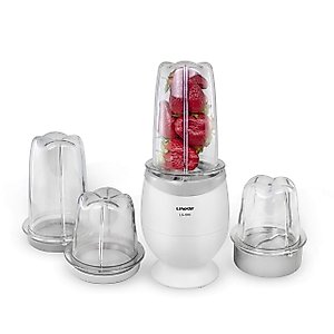 Livart Mini Mixer High-Speed Blender with Two 400ml and two 300ml mixing containers / Shake Maker Mixer System, White, MADE IN KOREA