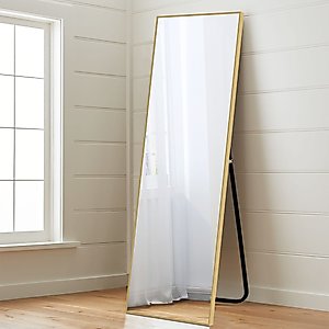 NeuType Full Length Mirror Wall Mirror 59" x 20" Gold Aluminum Alloy Frame Full Body Mirror Standing Mirror Floor Mirror for Living Room Bedroom Hallway Dressing