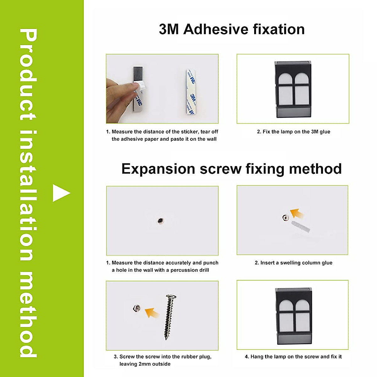 LED Solar Outdoor Fence Light Fence Light Garden Wall Light Home Garden Landscape Light Street Light Staircase Fence Wall Light, 7 Colors and 2 Patterns