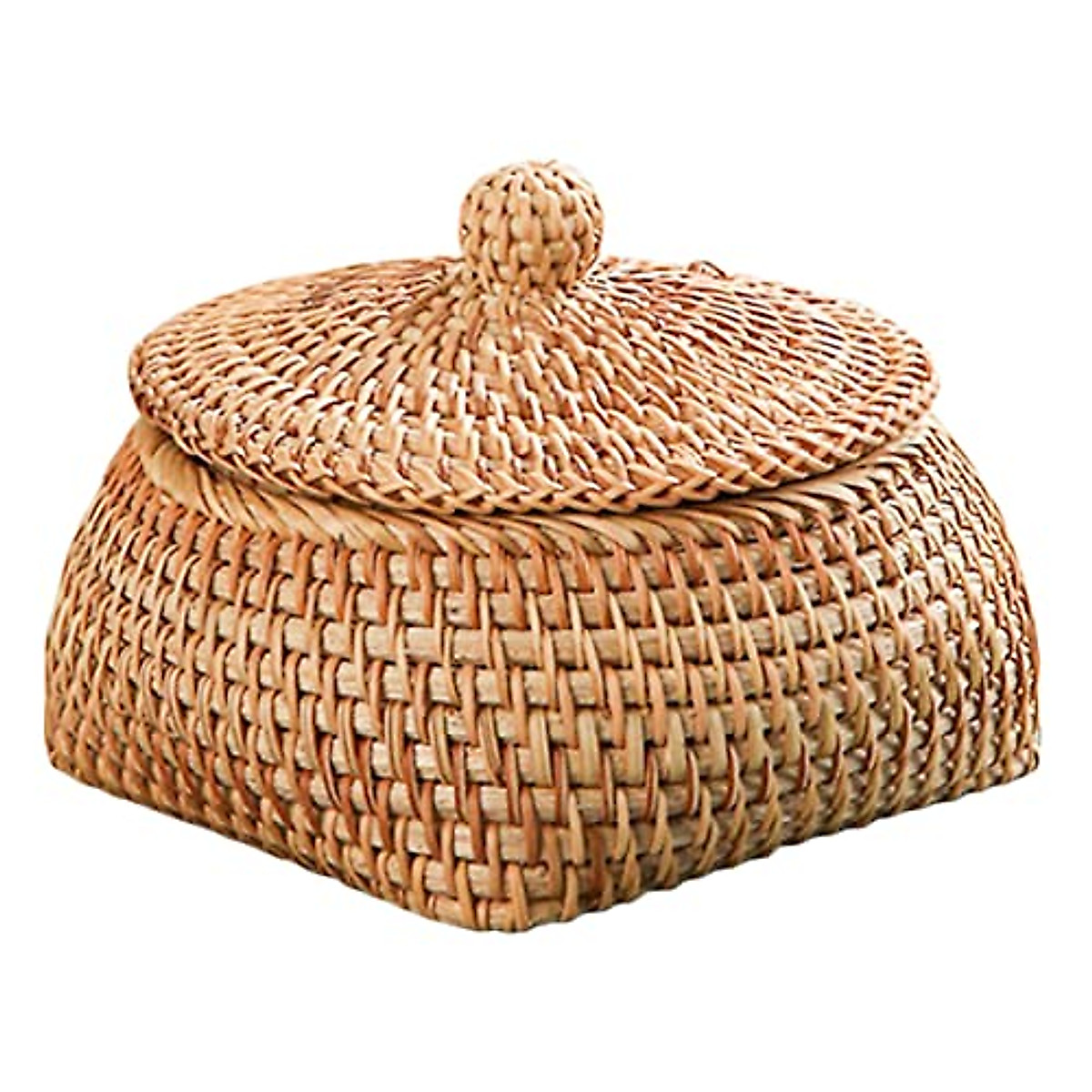 Cabilock Tv Simple Baskets Rattan Basket Holder Cosmetic Vegetable Makeup Lid Shelf Water Shoes Brown Clo Snack for Cube Rustic Hand Serving Organizing Toys Organizer Rectangular Clothes