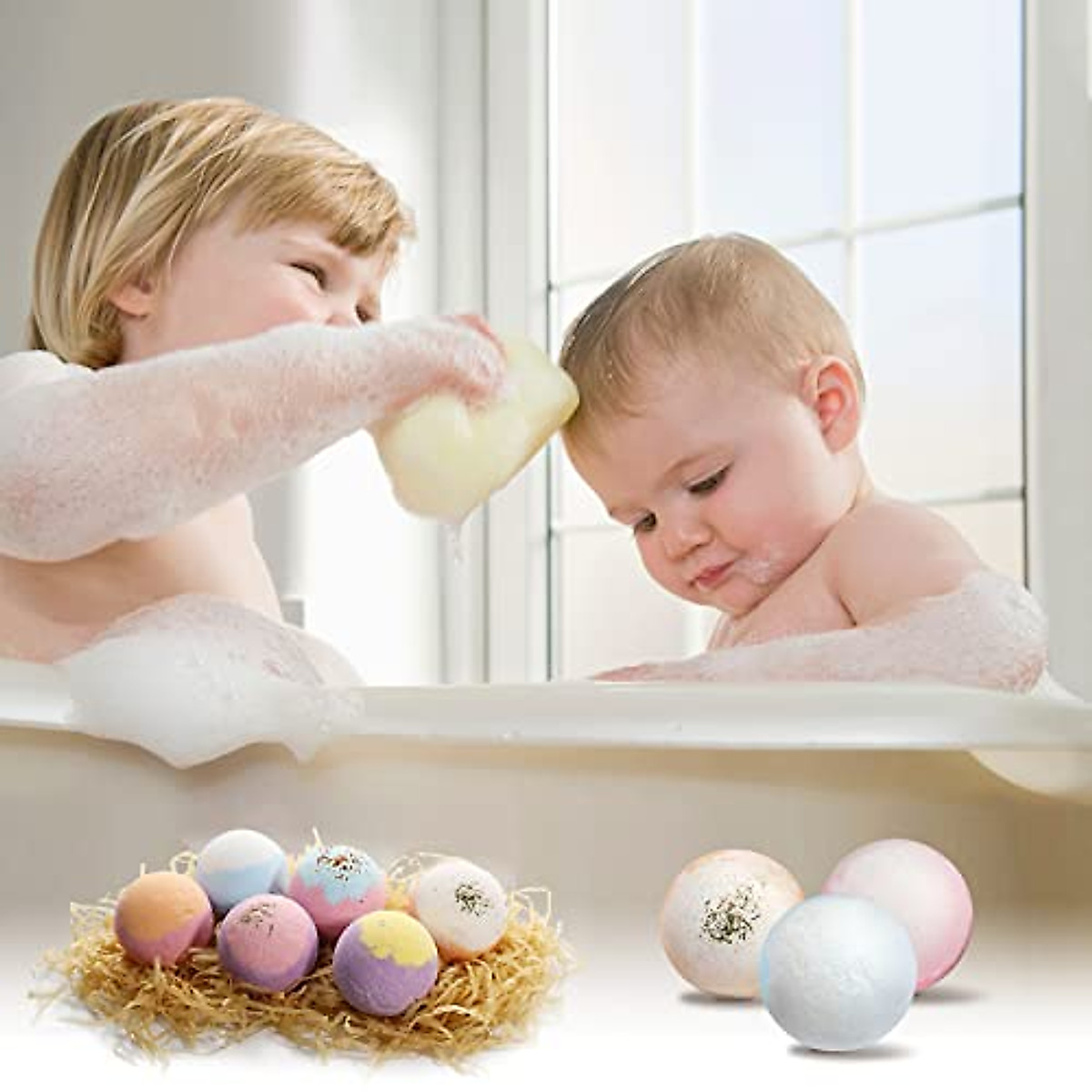 Beautifier Life Moisturizer Bath Bombs Gift Set(Set of 24)Natural Refreshing Bubble Bath Kit with Relaxing Scents Made from Essential Oils for Bubble and Spa Bath, Valentines Day Gifts