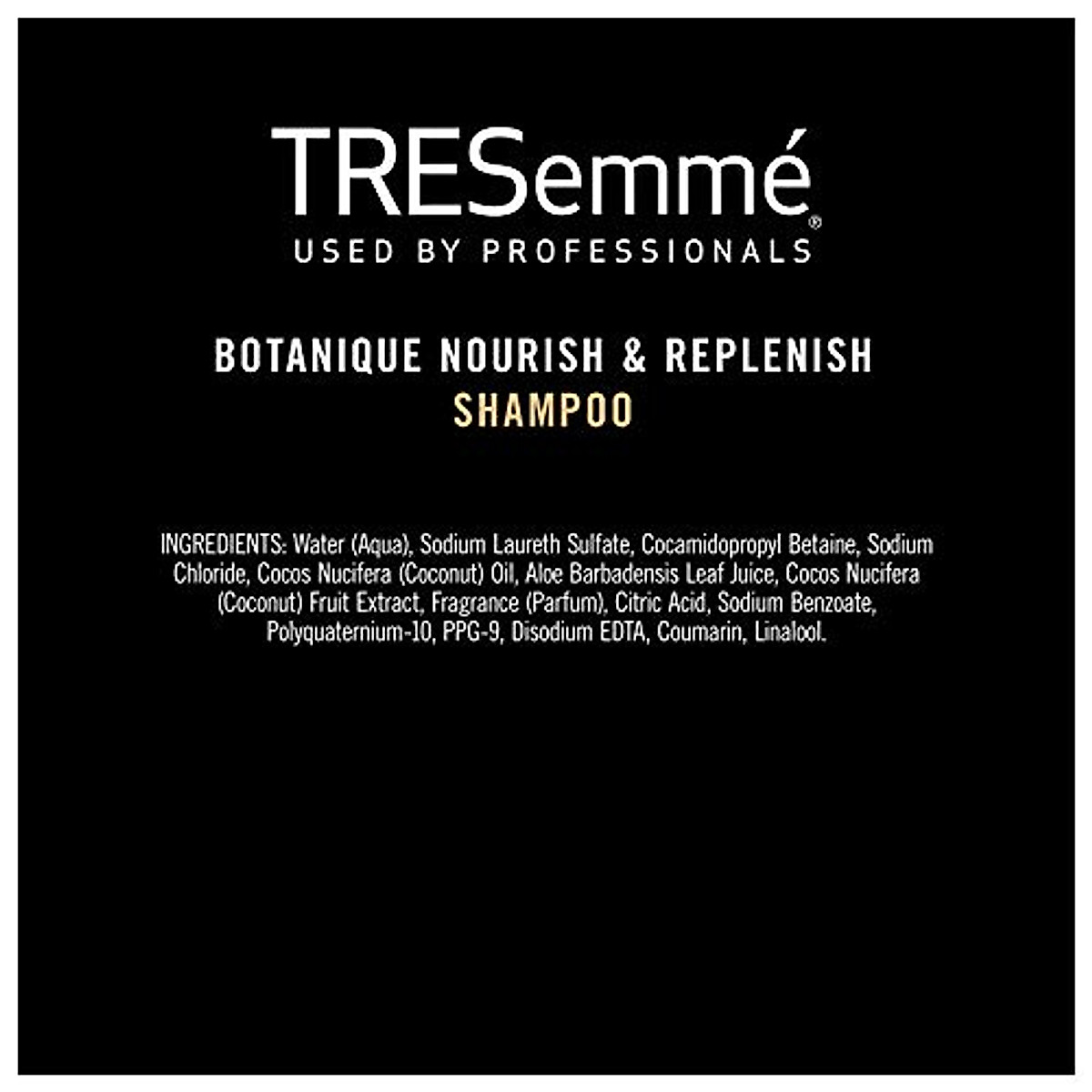 TRESemmé Botanique Shampoo Nourish and Replenish Coconut and Aloe Vera, Paraben-free, Dye-free, Silicone free Shampoo for Dry Hair, 22 oz