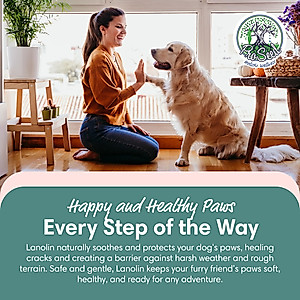 100% Pure Lanolin Cream - Handmade, Unrefined Balm for Dry & Itchy Skin, Cracked Lips, Breastfeeding, Baby Care, Moisture-Rich, Nursing Essentials & Petroleum-Free, Perfect for Hands, Face & Paw Care