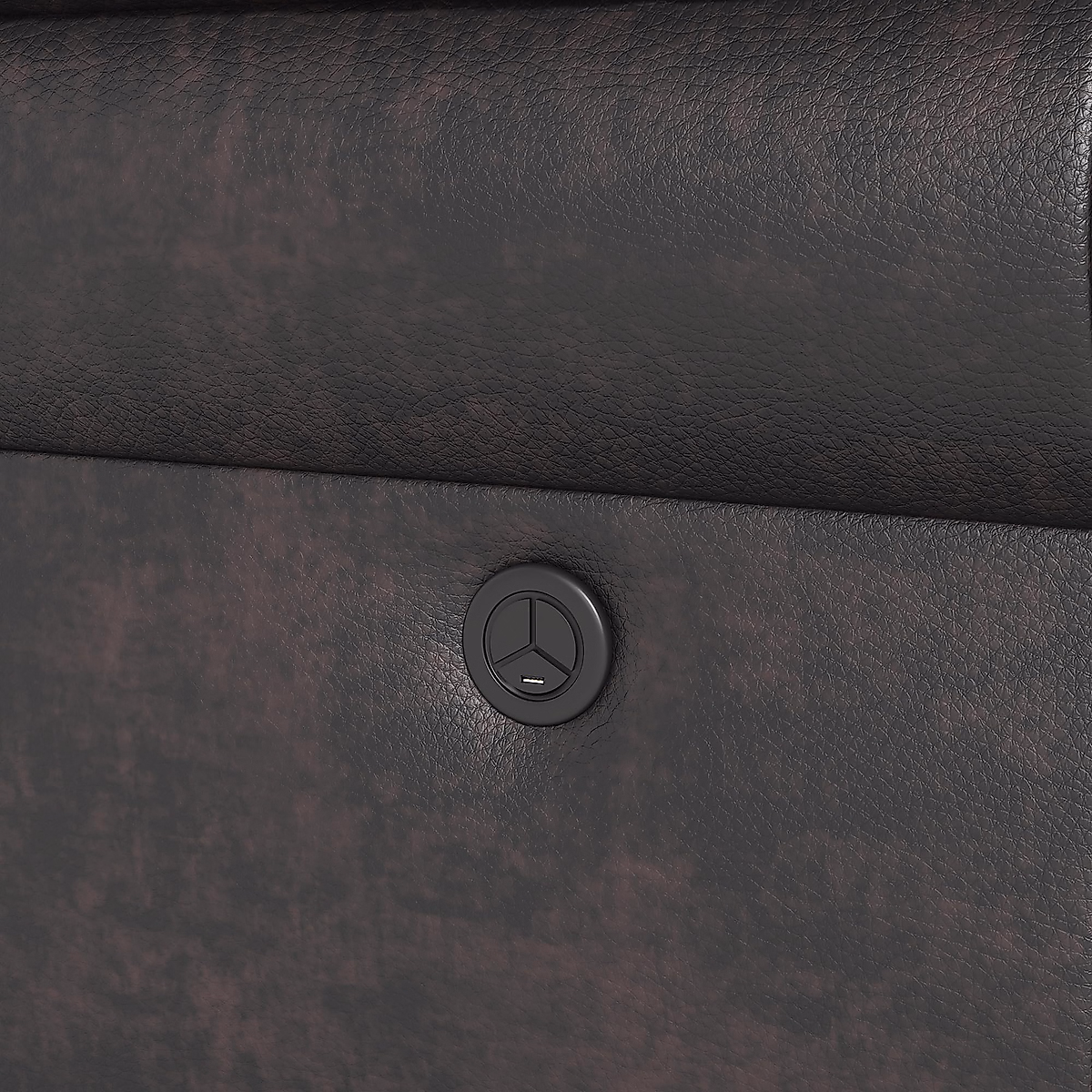 EMKK Massage Reclining Chair with Magazine Bag, USB Button, Manual Single Sofa Heavy Duty for Living Room,Home Theater Easy Lounge with Fabric Padded Seat Backrest, Espresso