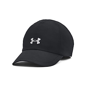 Under Armour Womens Launch Run Adjustable Hat, (001) Black/Black/Reflective, One Size Fits Most