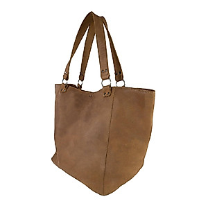 Hide & Drink, Formal Tote Bag, Female Bag, Travel and Shopping Accessory, Handbag for Women, Full Grain Leather, Handmade, Single Malt Mahogany