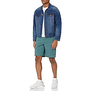 Amazon Essentials Men's 9" Elastic Waist Cargo Short, Sage Green, Large