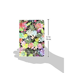 Compact Coptic Bound Journal by Studio Oh! - Succulent Paradise - 5" x 7.25" - Hardcover with Full-Color Artwork & 192 Lined Pages - Lies Flat When Open (CC001)