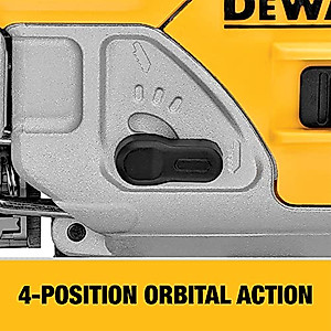 DEWALT 20V MAX Jig Saw, Barrel Grip, Tool Only (DCS335B) , Black