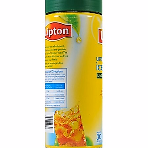 Lipton Decaffeinated Unsweetened Iced Tea Mix, 30 qt (Pack of 2)