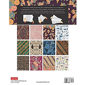 Indonesian Batik Gift Wrapping Papers - 12 Sheets: 18 x 24 inch (45 x 61 cm) Wrapping Paper