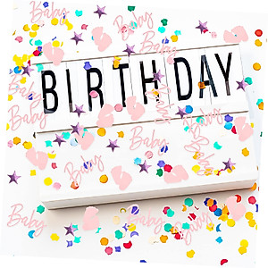 ifundom 5pcs 1 Baby Shower Baptism Table Confetti Gender Reveal Table Scatter Baby Reveal Confetti Star Confetti Gender Reveal Confetti Baby Footprint Confetti Plastic Supplies Cross