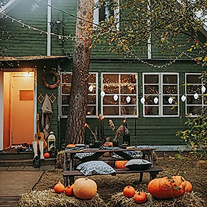 BESPORTBLE 2 Sets Halloween Fairy String Lights Decoration Ghost Skull Twinkle Garden Lights for Indoor Outdoor Home Yard Party Lamp