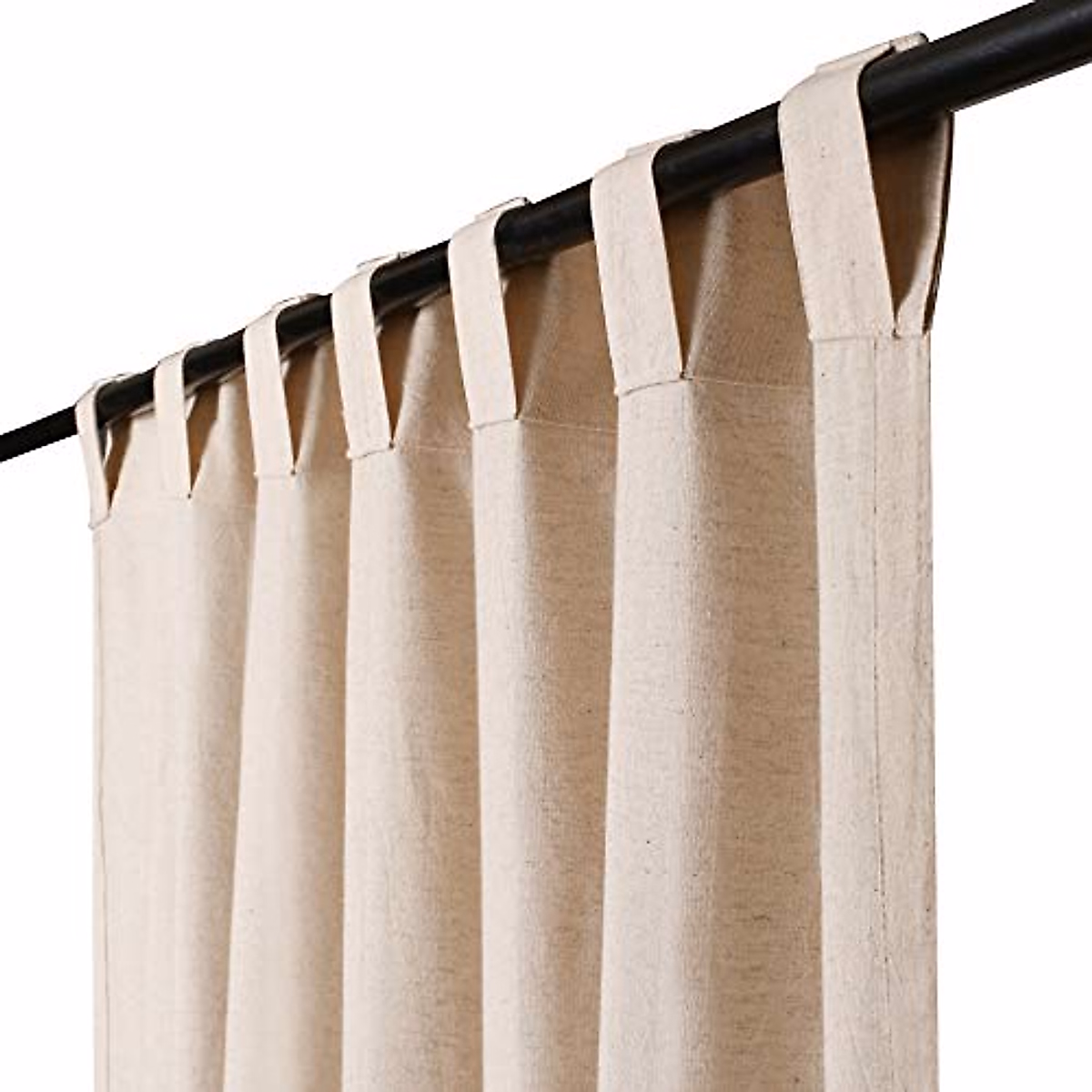 HOMIDATE Farmhouse Curtain 50x84 inch Natural, Linen 30%, Cotton 70% Curtains, 2 Panels Curtain,Tab Top Curtains, Room Darkening Drapes, Curtains for Bedroom, Curtains for Living Room, Set of 2