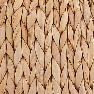 EROUGE Natural Chic Straw Bag Hand Woven Round Handle Handbags Retro Summer Beach Bag Beach Bag(Brown)