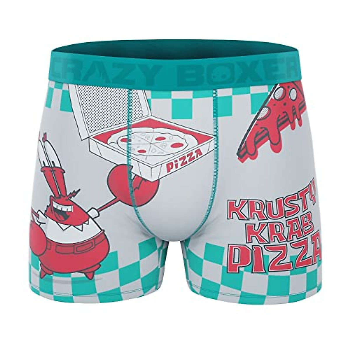 CRAZYBOXER Spongebob Krusty Krab Pizza Men's Boxer Briefs (2 pack)