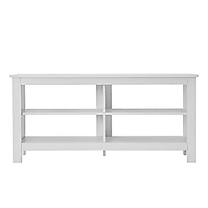 Panana TV Stand 6 Cubby Television Stands Cabinet 6 Open Media Storagefor TVs up to 80 Inches, 70 Inch (55 Inches White)