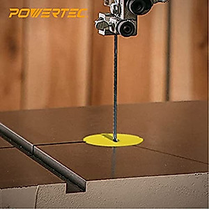POWERTEC 71086 Zero Clearance Table Saw Insert for Delta Bandsaw Models – 5 Pack, 2-1/2" Outer Dia. x 2-3/16" Inner Dia.