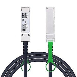 40Gb QSFP+ DAC Cable, 40GBASE-CR4, QSFP+ to QSFP+ Passive Direct Attach Copper Twinax Cable for Cisco QSFP-H40G-CU50CM, Meraki MA-CBL-40G-50CM, Mikrotik, Open Switch Devices, 0.5 Meter (1.64 ft)