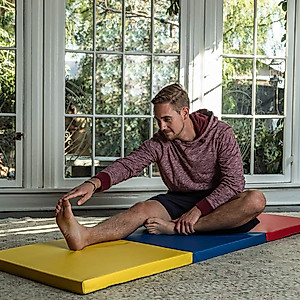 Gymnastics Mat Gym Mat Tumbling Mat 6'x2'x2” Lightweight Folding Gymnastic Tumbling Pad Gym Equipment Fitness Yoga Home Gym Exercise Mat (CM)