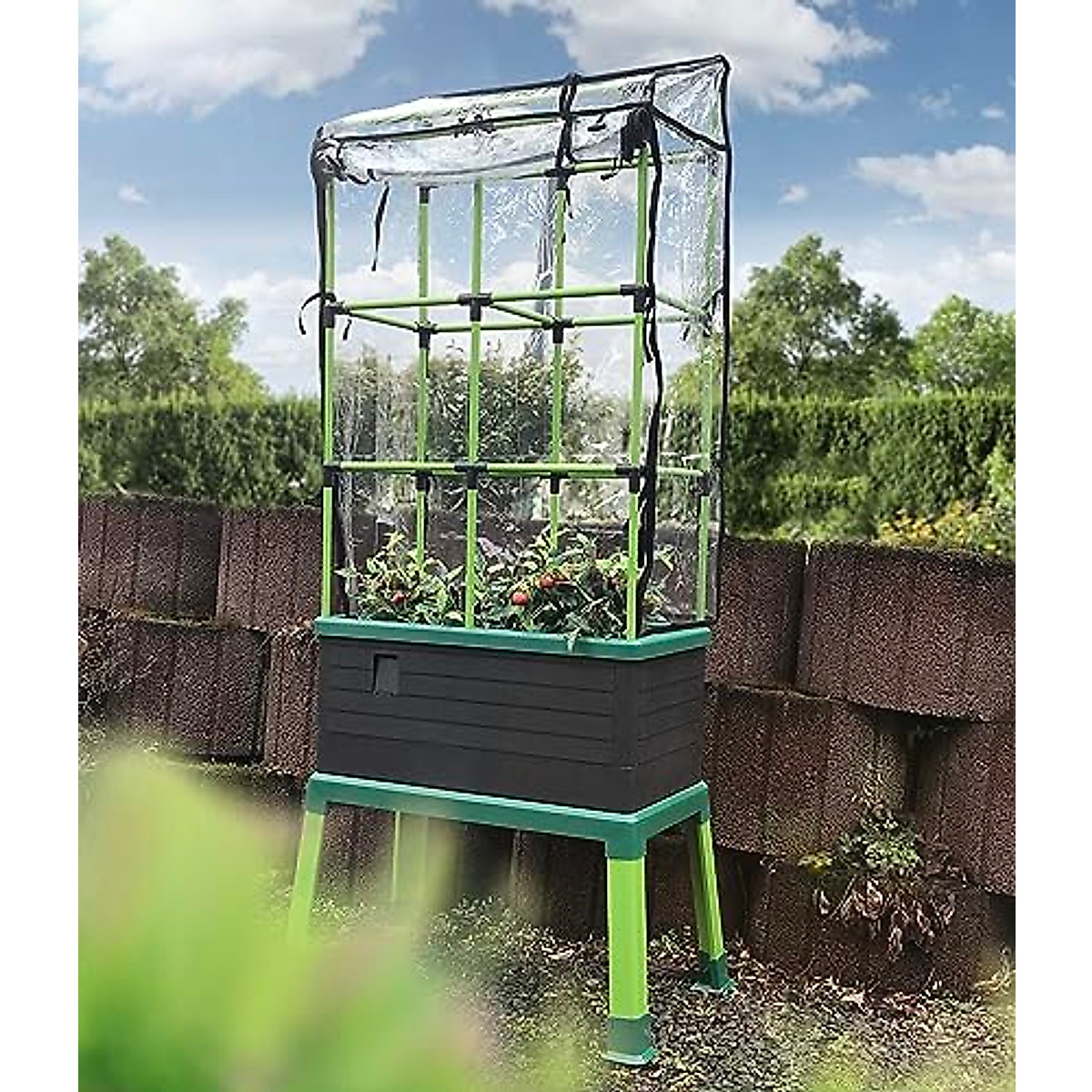 Bio Green JGL-C Greenhouse Compatible with City Jungle Trellis and Heidelberg – Outdoor and Indoor 2 Zippers – Protection Plant Covers – Transparent Design
