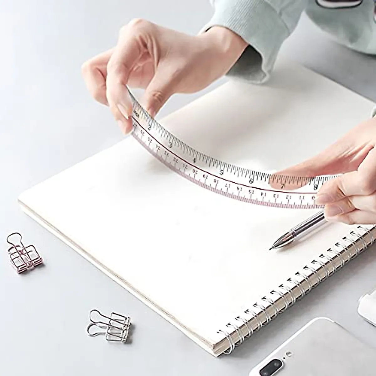 Ruler 12 inch, Clear Plastic 12 inch Ruler, Apply to Rulers for Kids ...