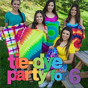 Tulip One-Step Tie-Dye Kit Party Supplies, 18 Bottles Tie Dye, Rainbow, 1 Count (Pack of 1)