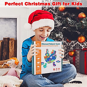 Wooden Stacking Dinosaur Toys for Kids 3-5 - Dino Lacing Beads for Toddlers 1-3 - STEM Building Blocks Montessori Toys for 2 3 4 5 6 7 Year Old Boys Girls Gifts Toddler Activities Games Ages 2-4