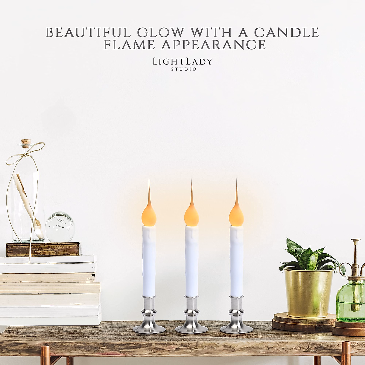 LightLady Studio, Silicone Decorative Light Bulb, Gold Orange, 12 Pk, 7 Watts, Low Watt Candelabra Light Bulbs, Amber Silicone Light Bulbs, Dipped, Night Light Bulb