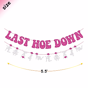 Wulagogo Last Hoedown Space Cowgirl Bachelorette Party Banner, Western, Hot Pink, 7.0 inches x 6.0 inches