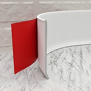 Jaspond Flexible Baseboard Molding Trim, 4 Inch(W) x 20 Feet(L) Self-Adhesive Vinyl Wall Base Cove Base, Peel and Stick Rubber Wall Base Moulding Trim