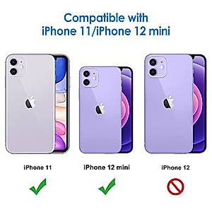JETech Camera Lens Protector for iPhone 11 6.1-Inch and iPhone 12 mini 5.4-Inch, 9H Tempered Glass, HD Clear, Anti-Scratch, Case Friendly, Does Not Affect Night Shots, 3-Pack