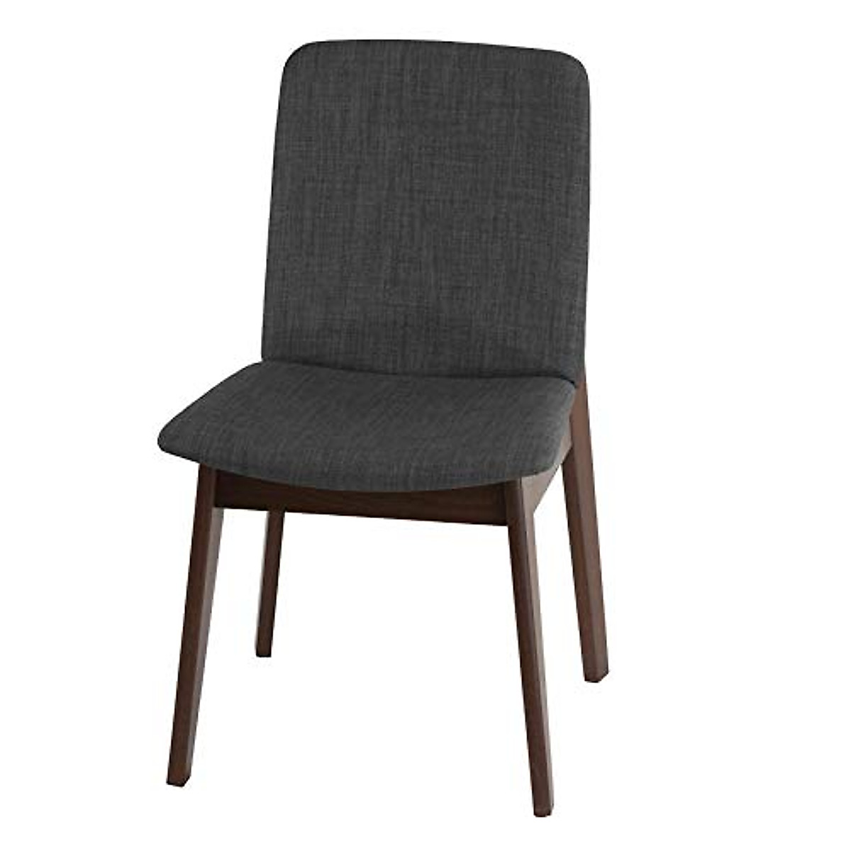 Cortesi Home Bjorn Dining Chair in Charcoal Fabric, (Set of 2), Grey