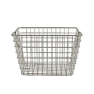 Spectrum Diversified Teardrop Small Wire Basket, Steel Versatile Storage & Organization Utility Tote, Cube Storage Bin for Home Organization