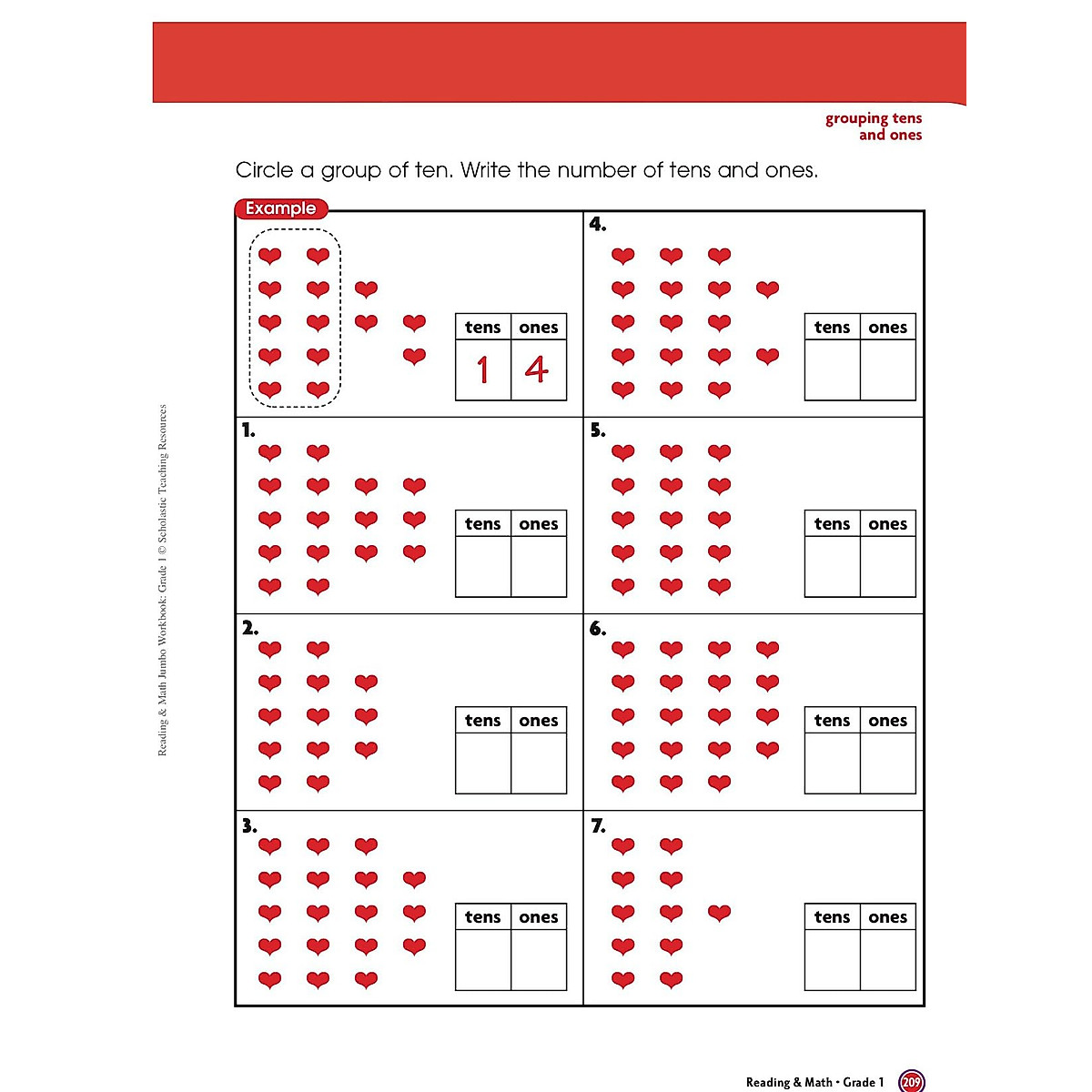 Reading & Math Jumbo Workbook: Grade 1