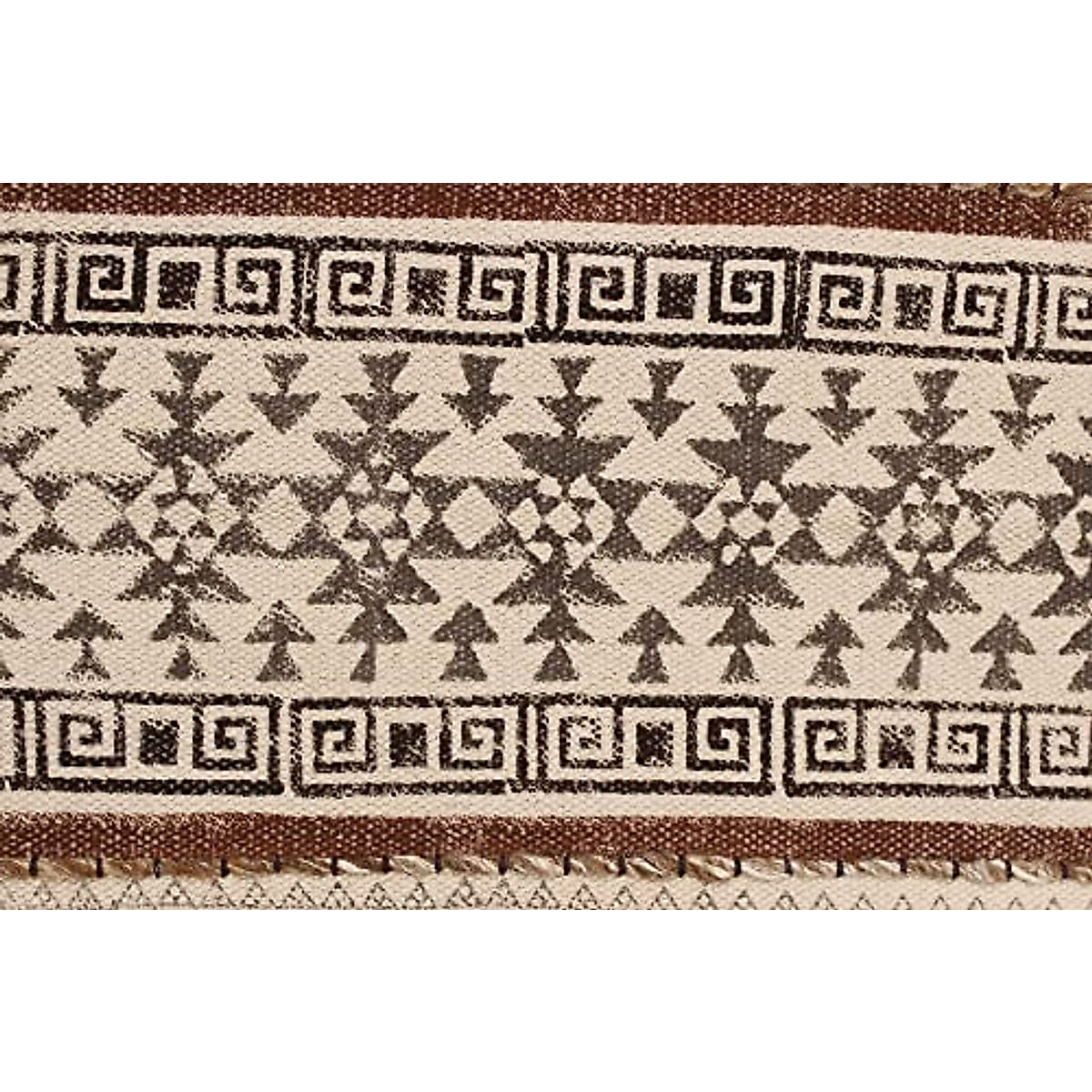 Casavani Rag Rug Collection Geometrict Rug - Black and Gray, Handmade Boho Stripe Cotton, Ideal for High Traffic Area in Entryway Living Room Bedroom Bathroom 4x15 Feet Runner