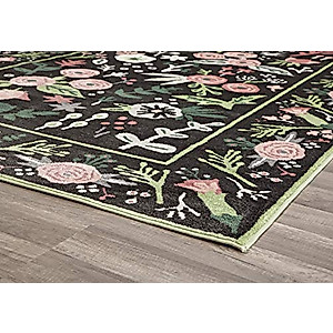 Rugs America Onyx & Pink Gardenias Transitional Rug Gardenia Pink Onyx VA30A 2'0"X4'0" Area Rug