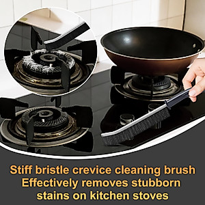 Hard Bristle Crevice Cleaning Brush - 4+1Pcs Multifunctional Gap Cleaning Brush to Clean Narrow Spaces, Corner Cleaning Brush for Bathroom Kitchen Shower Window Grout Tile, Household Cleaning Tools