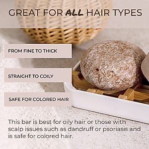 Suds & Co. Solid Shampoo Bar, Zero Waste Shampoo, Natural Shampoo Bar Soap, Sustainable, Eco-Friendly Hair Care - Driftwood, 3.0 Ounce