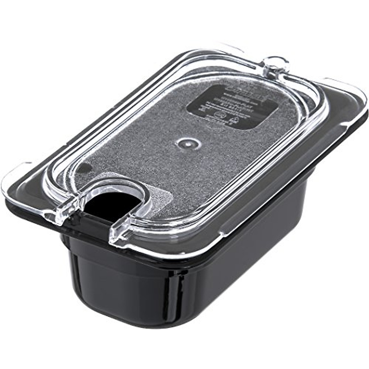 Carlisle FoodService Products 10337U07 StorPlus Ninth Size Polycarbonate Universal Flat Surface Notched Food Pan Lid, Clear (Pack of 6)