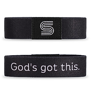 Christian Daily Bible Verse Bracelet Scan Phone with Technology for Women, Men, Teens, Scripture Bracelet with Bible Verse, Elastic Jesus Wristband, Religious Gifts, Inspirational (God's got this)