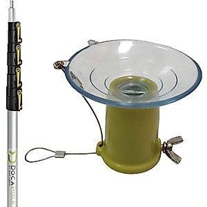 DOCAZOO, Light Bulb Changer for High Ceilings & Recessed Lights w/ 7-30 Foot Telescopic Extension Pole & Suction Cup Style - Ceiling Lightbulb Removal Tool - Perfect Accessory for Any Lighting Job
