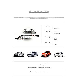 Auto-Tech 1 Pair Side Rearview Mirror Running Water Turn Signal Lamp Compatible For Toyota Verso 2016-2018 (Blue Light)