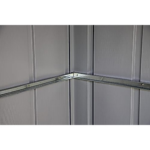 Arrow Classic Steel Storage Shed, 10x4, Flute Grey