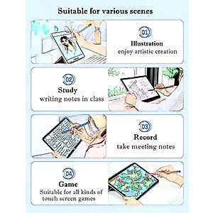 Smozer Stylus Pens for Touch Screens(4-Pack), Sensitivity & Precision Stylus Pens for iPhone/iPad/Samsung Galaxy/Tablets and All capacitive Touch Screen Devices + 8 Replaceable Rubber Tips
