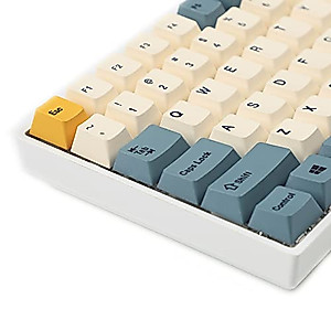 145 Apricot Yellow Dye-Sub Mac Keycaps Thick PBT Cherry Profile Key caps for TKL 61 64 68 75 87 96 104 108 GMMK MX Mechanical Keyboard