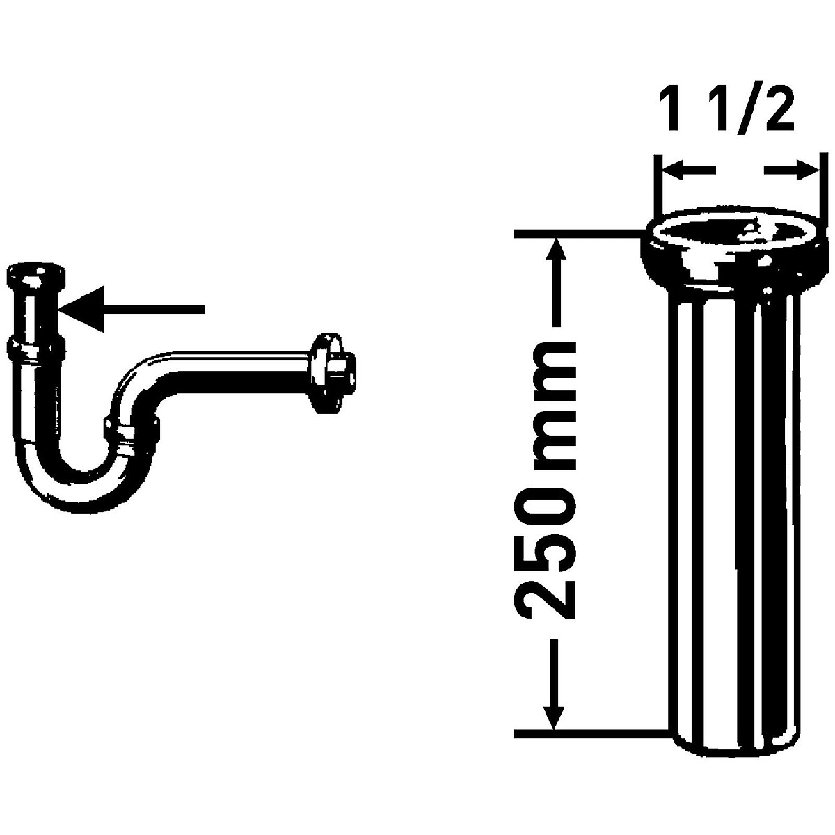 Adjustable Plastic Tube for Odour Trap for Sink/Kitchen Sink, 22159 7