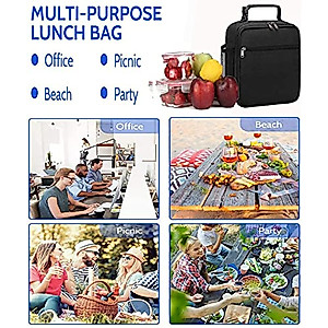 LESENTA Lunch Box for Men Women Adult-Small Insulated Lunch Bag for Office Hiking - Portable Reusable Lunch Box