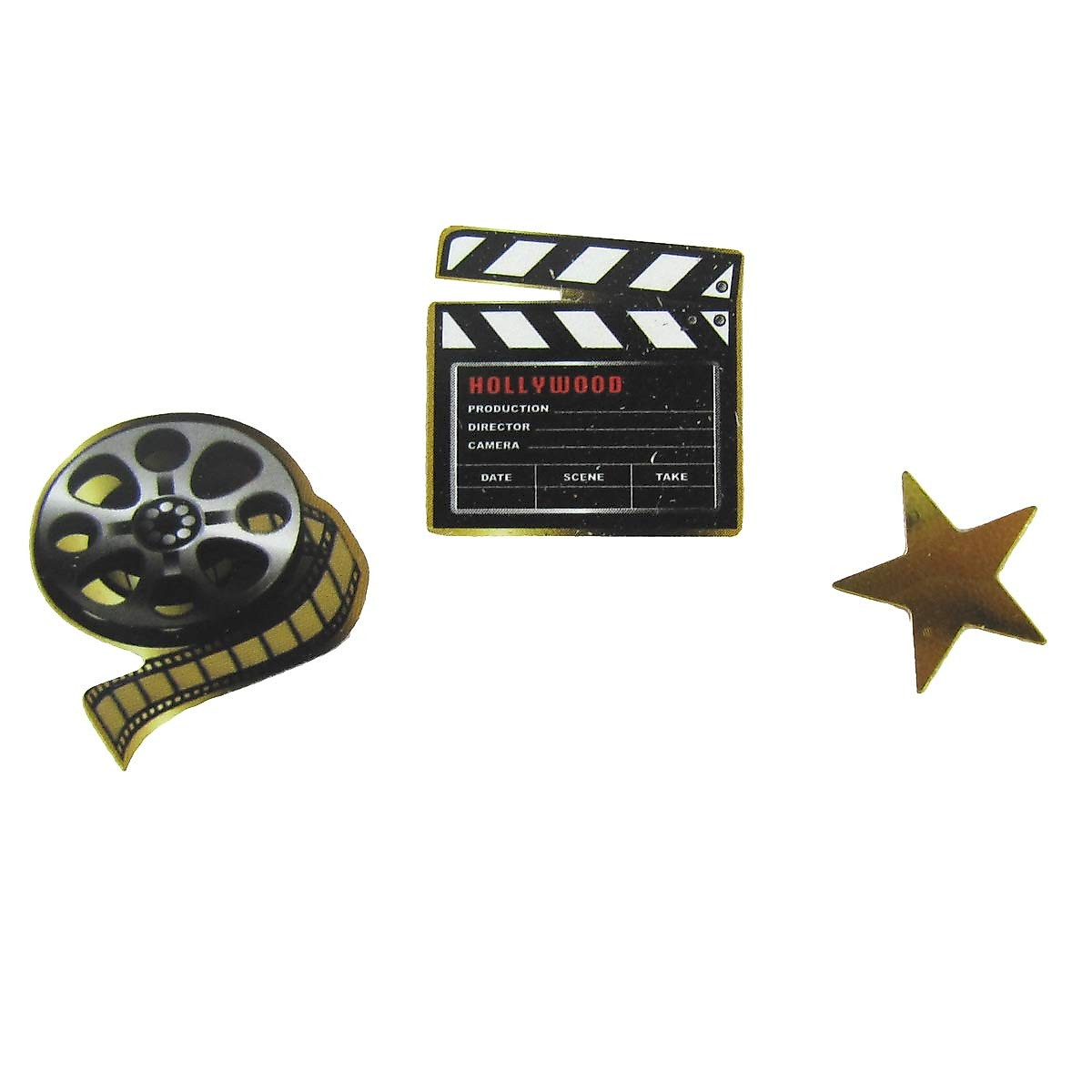 TG,LLC Treasure Gurus Movie Reel Clapboard Hollywood Star Table Confetti Cast Party Decor Birthday Supply